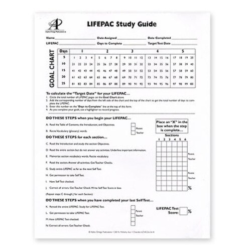 Lifepac Study Guide